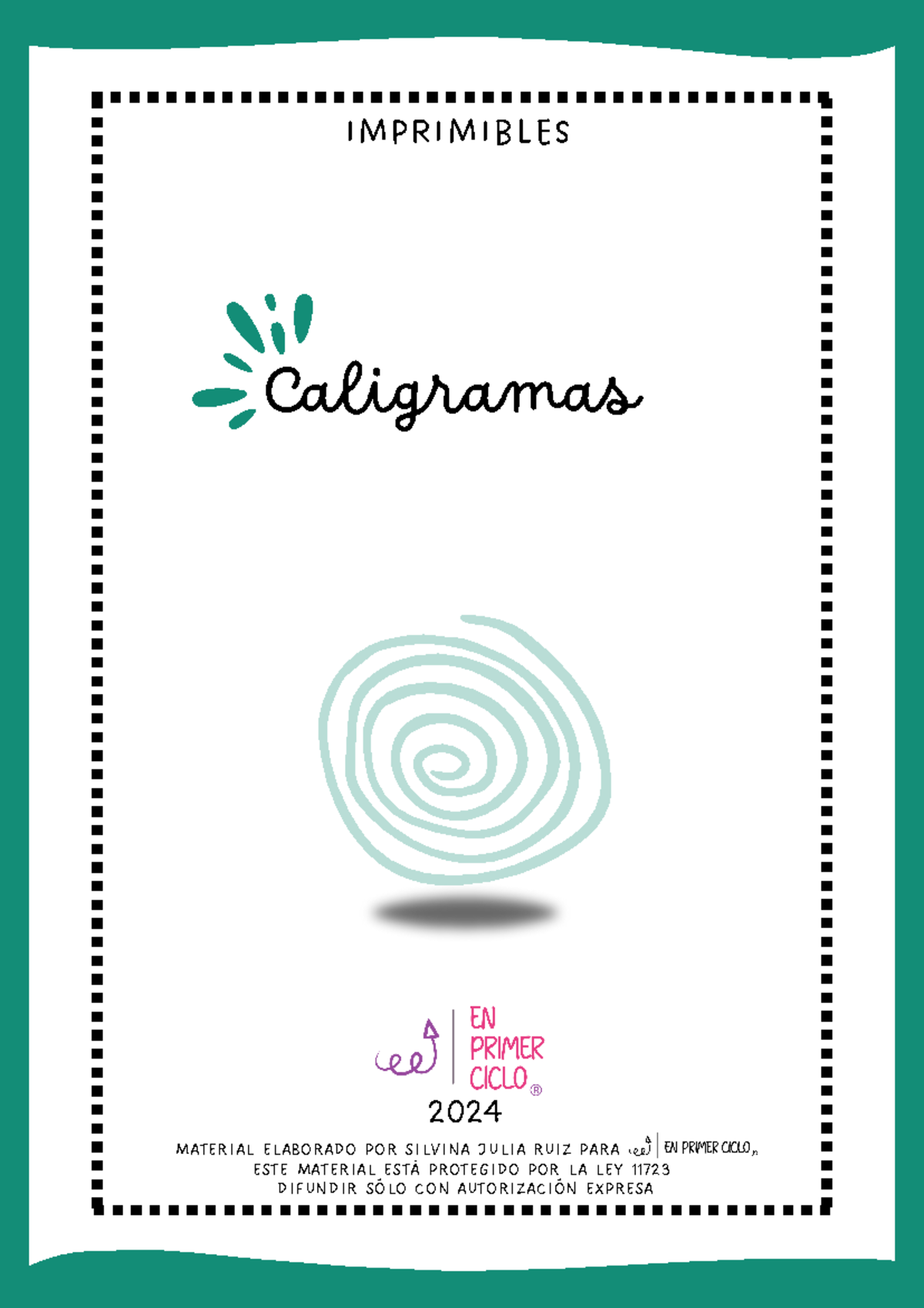 10. Caligramas@ Enprimerciclo - Caligramas 2024 IMPRIMIBLES MATERIAL ...