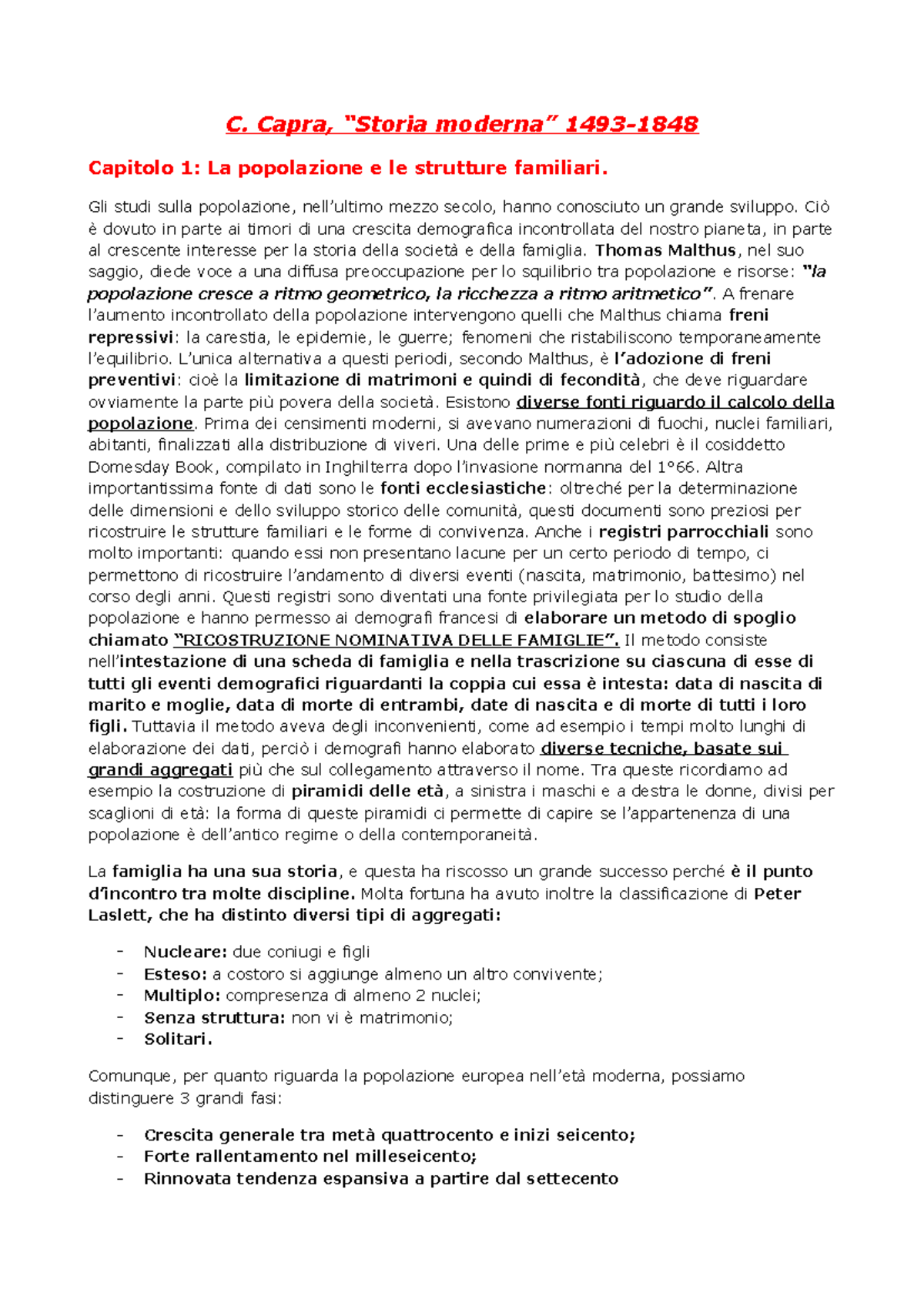 Storia moderna, Carlo Capra - C. Capra, “Storia moderna” 1493- Capitolo ...