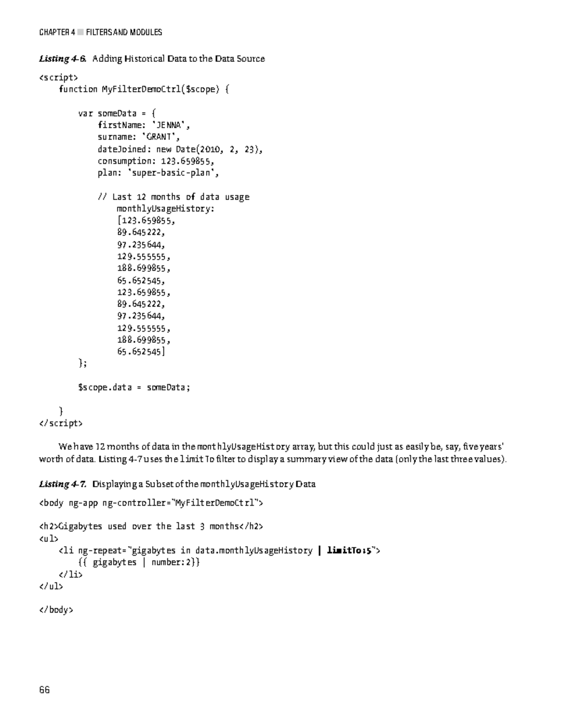 Beginning Angular Js And Web Development Listing 4 6 Adding Historical Data To The Data 7982