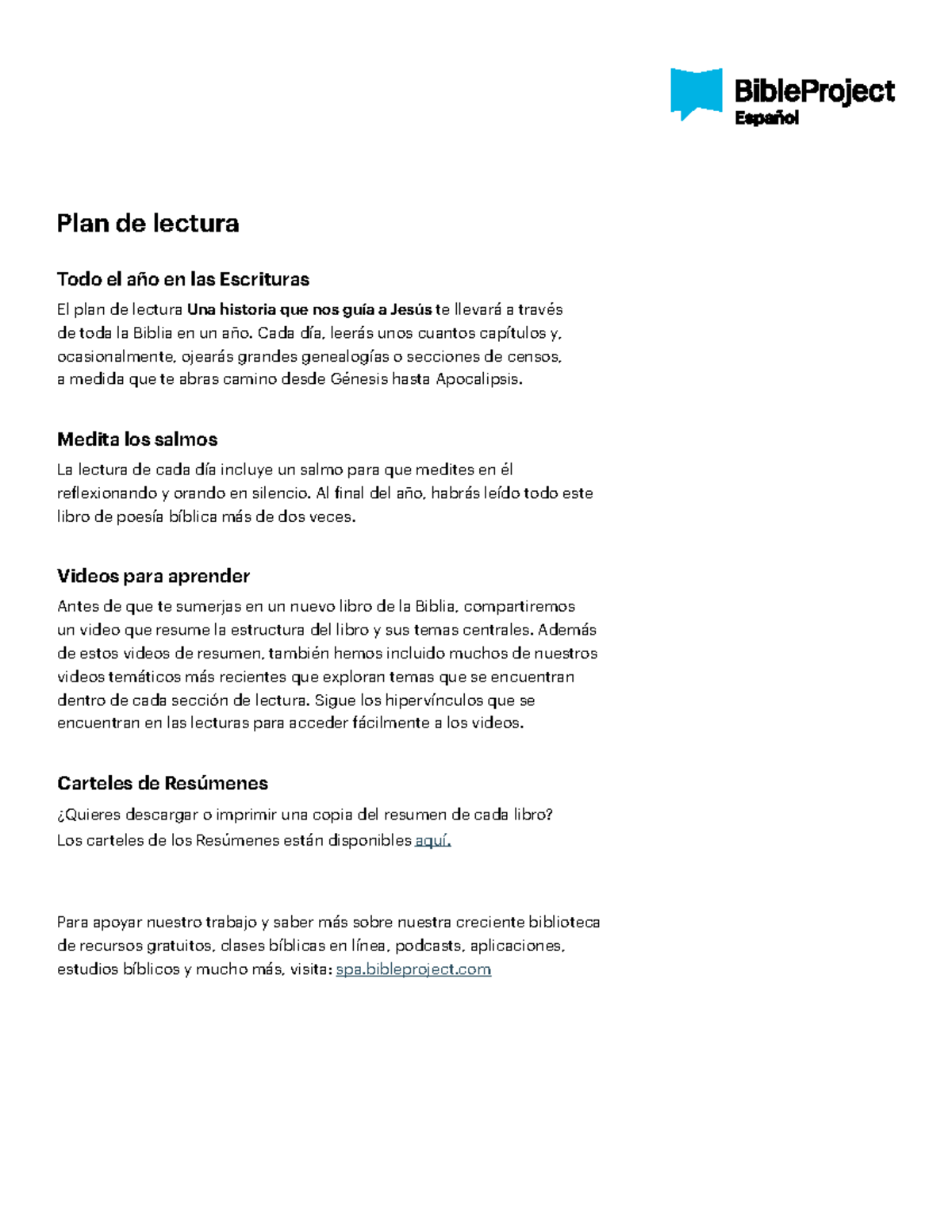 Spanish+Reading+Plan 2023 - Plan de lectura Todo el año en las ...