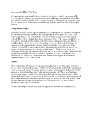 Intersession 3 - this was an assignment for week 3 - Intersession 3 ...