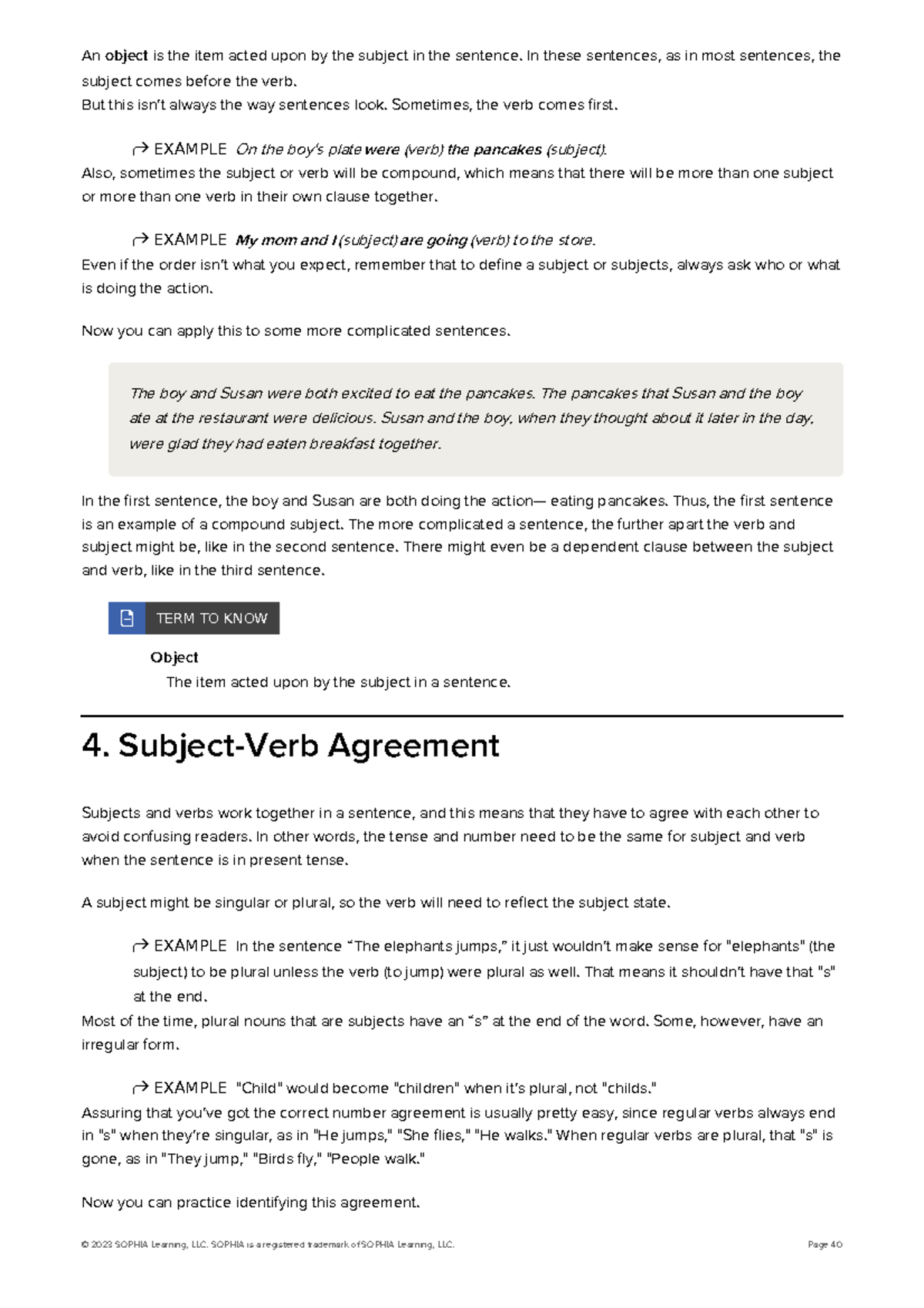 English Composition PDF 3 - An object is the item acted upon by the ...