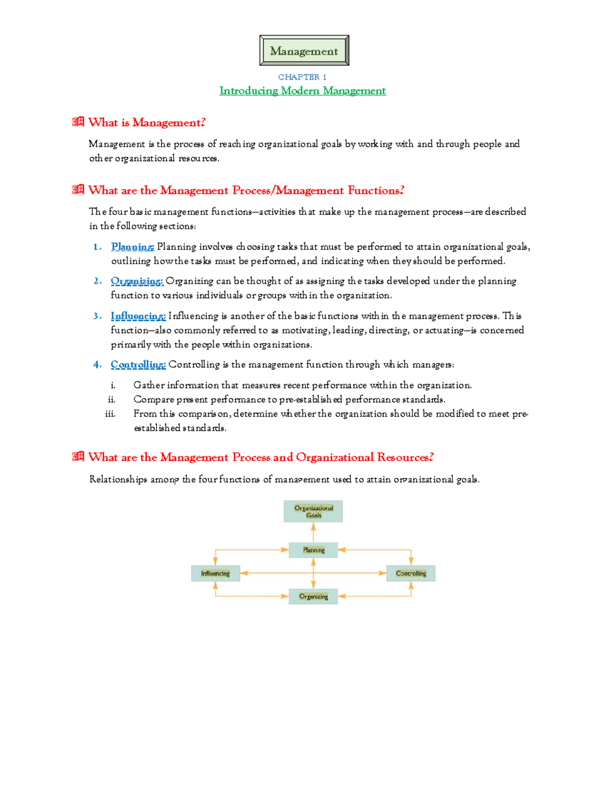 Management - (Chapter 1) - Introducing Modern Management What is ...