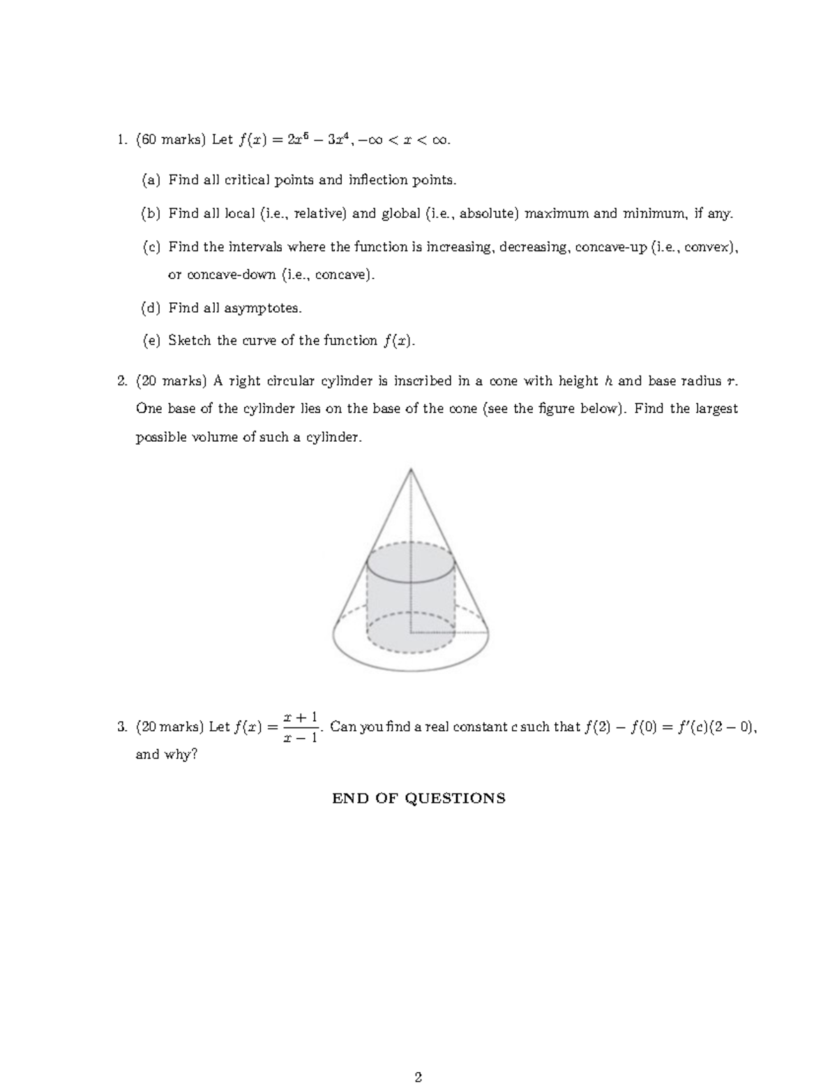 Basic Mathematics II – Calculus and Linear algebra AMA1120 Test 1 - RX ...