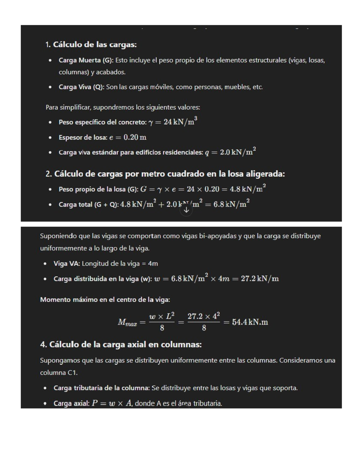 Estructuras y cargas - ashghhhhhh - 1. Cálculo de las cargas: Carga ...