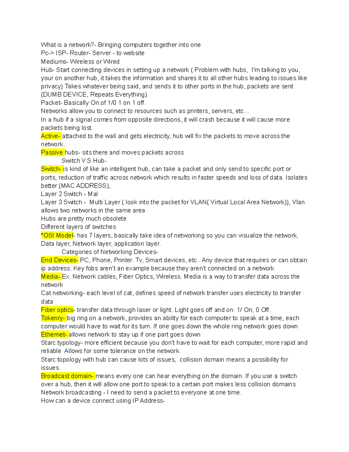 What is a network - Networks allow you to connect to resources such as ...