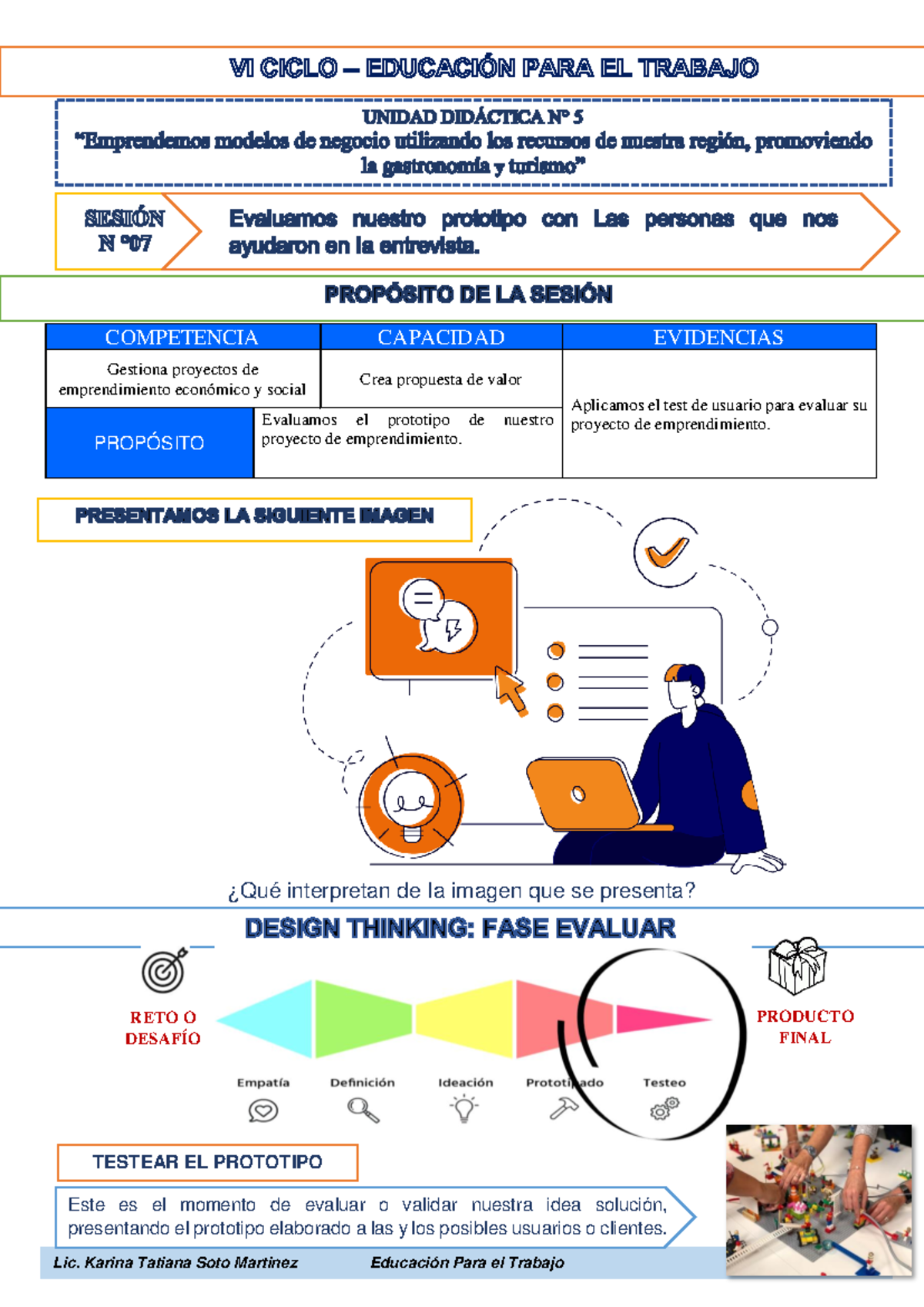 Ficha 07 FASE Evaluar 2 Proyecto DEL DT Karina - Lic. Karina Tatiana Soto Martinez Educación ...