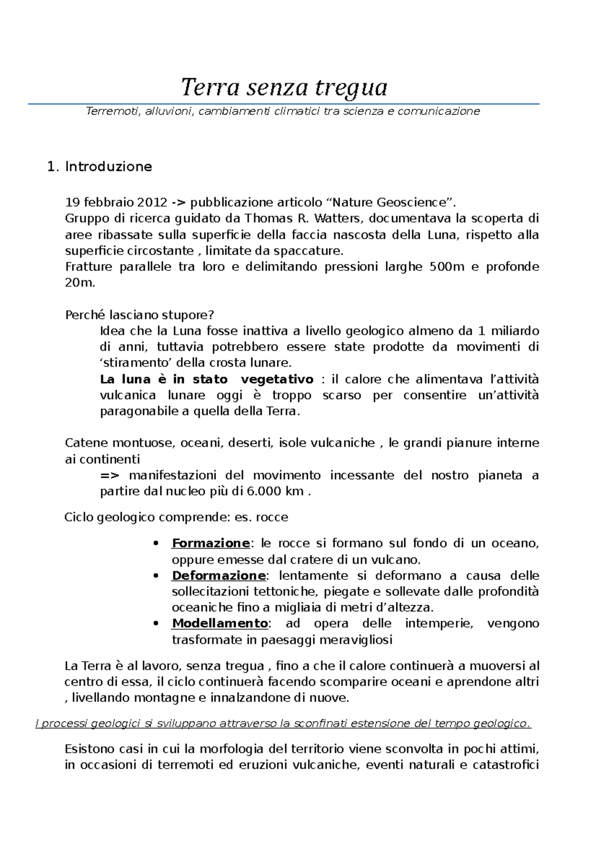 Terra senza tregua - Riassunto del libro, - Terra senza tregua ...