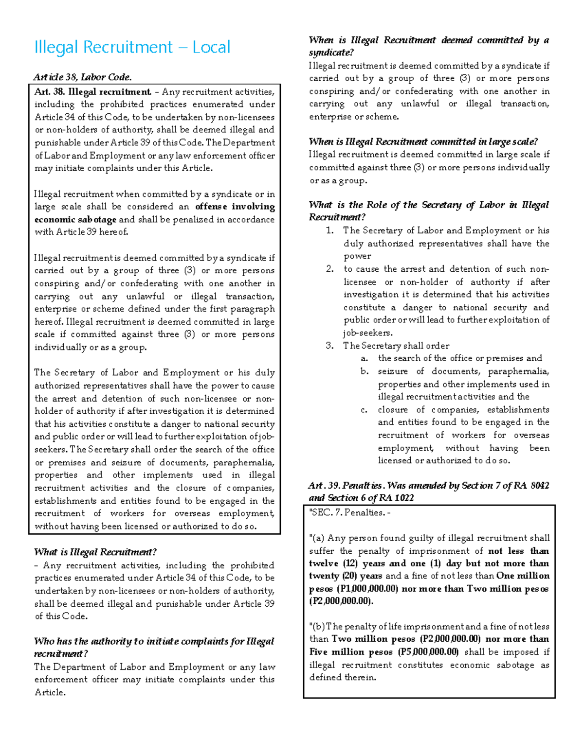 396716370-Illegal-Recruitment - Illegal Recruitment – Local Article 38 ...