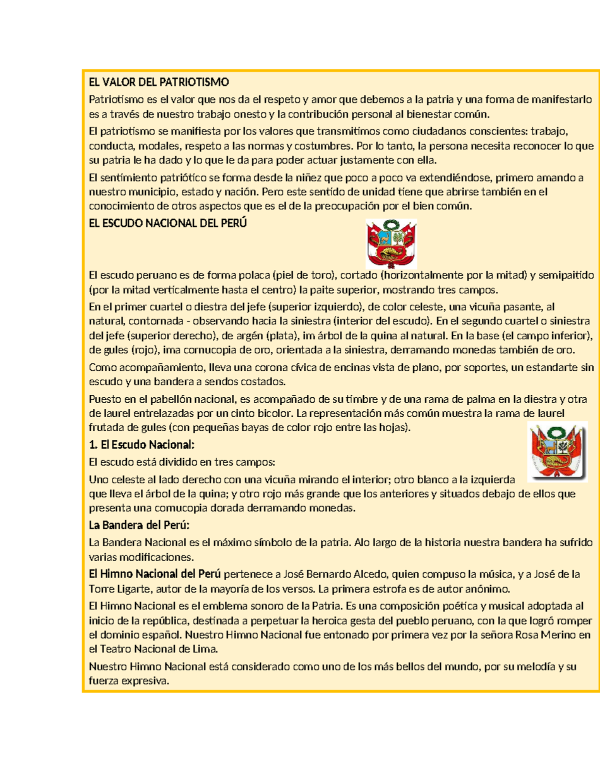 EL Valor DEL Patriotismo - EL VALOR DEL PATRIOTISMO Patriotismo es el ...