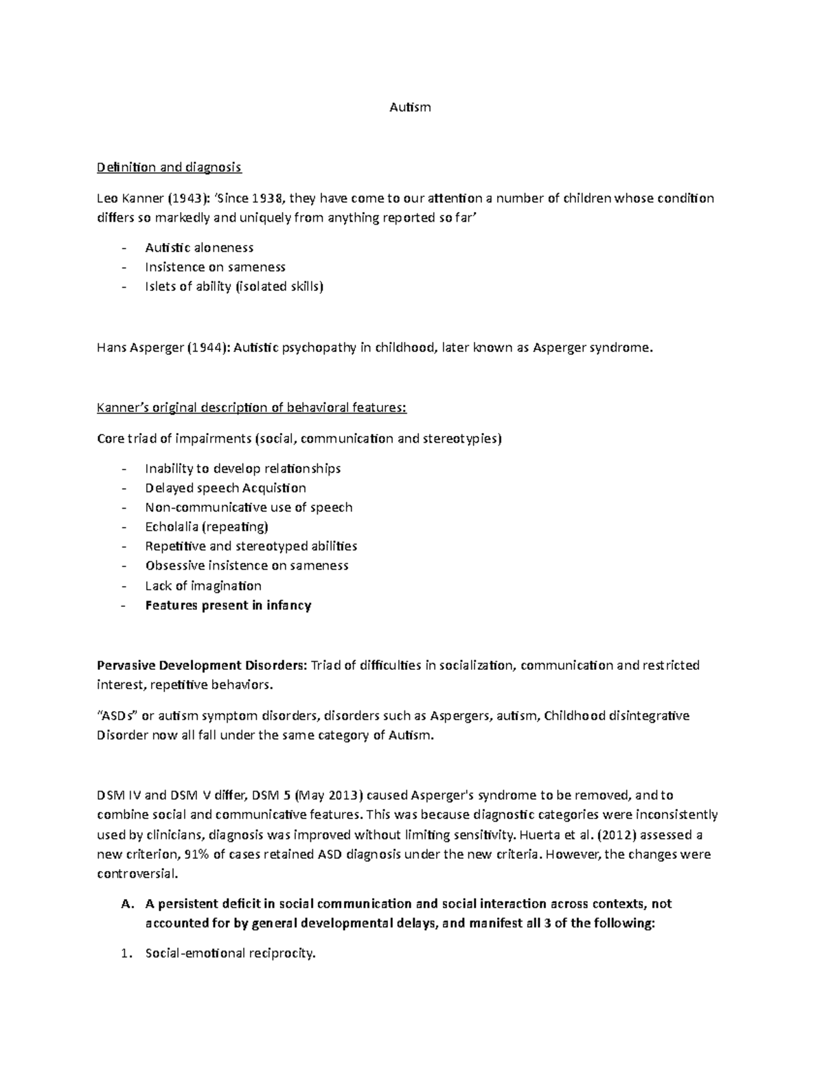 Autism developmental - Autism Definition and diagnosis Leo Kanner (1943 ...