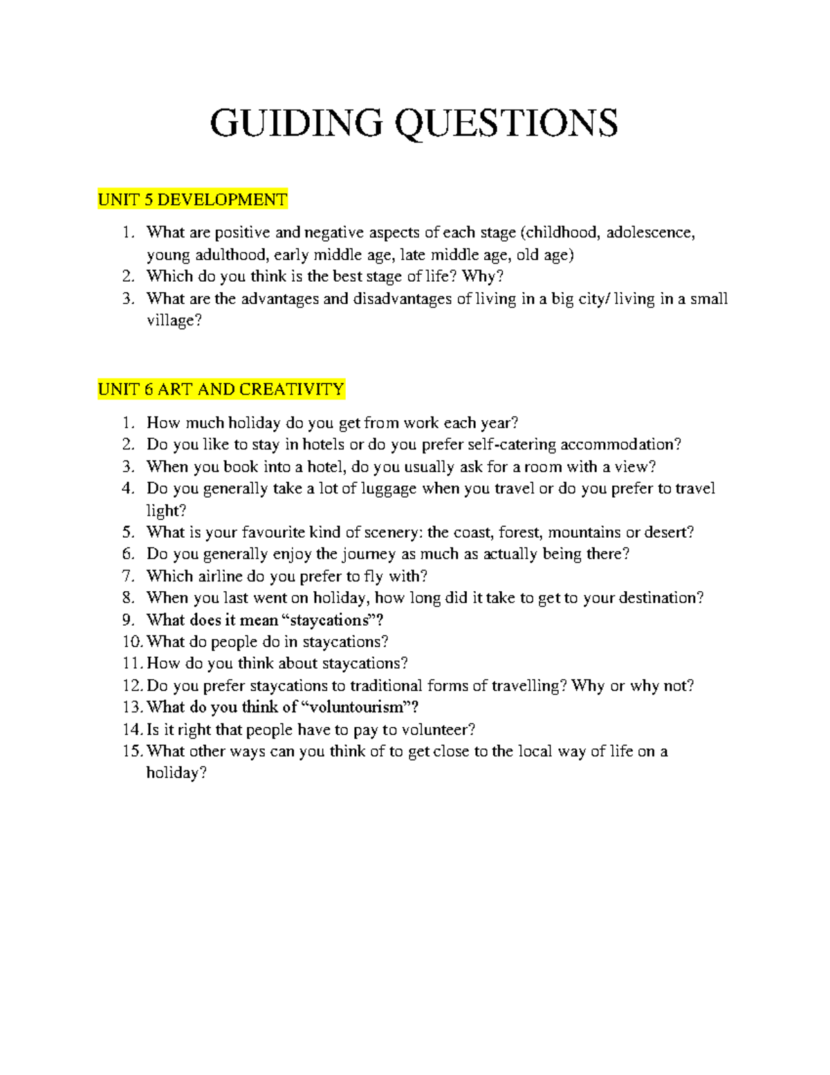 TANC8 (2019 )-Speaking Questions Student Unit56 Upper - GUIDING ...