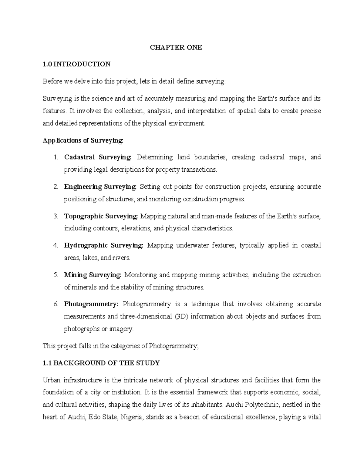 3D Mapping - CHAPTER ONE 1 INTRODUCTION Before we delve into this ...