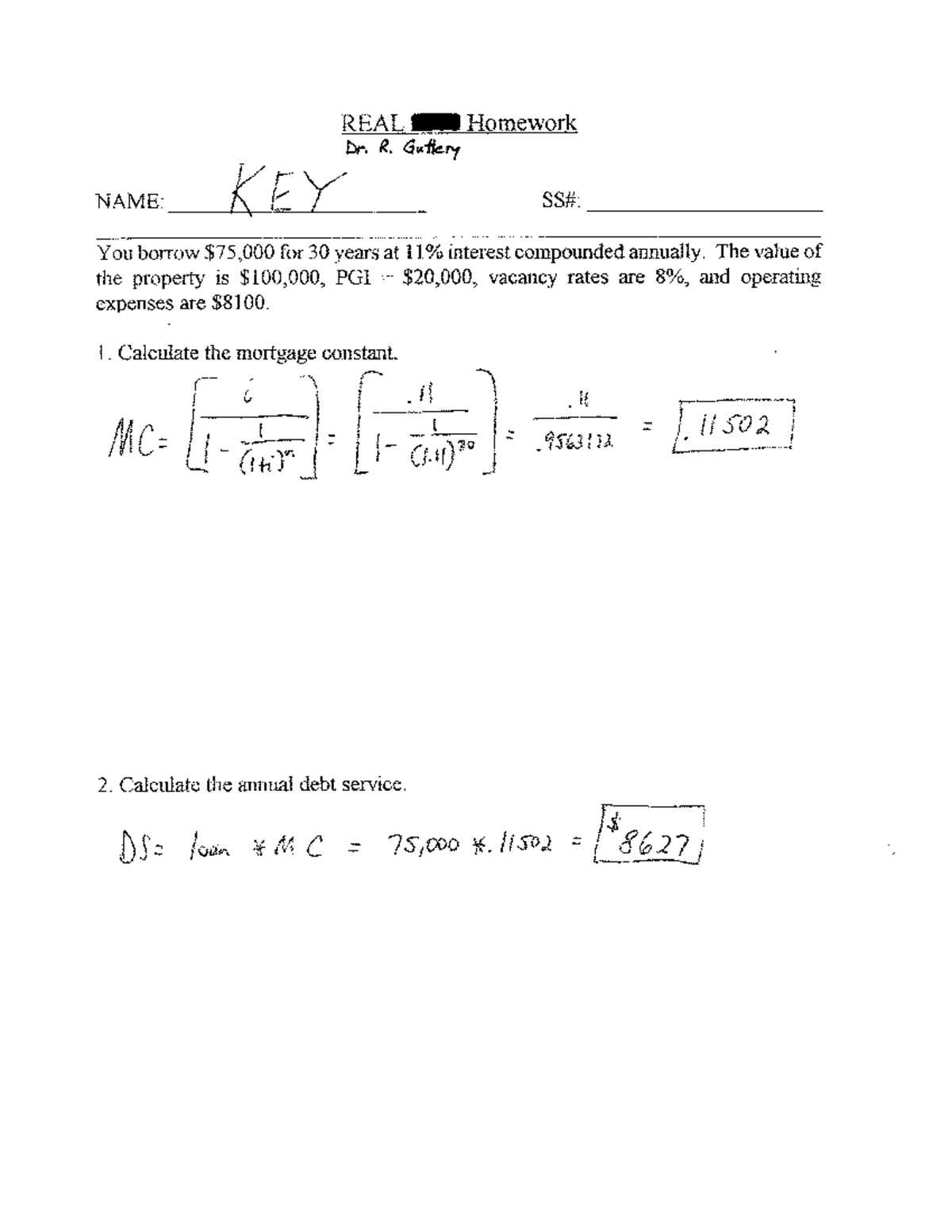 BOI - Introduction to real estate practice worksheet answer - REAL 6321 ...
