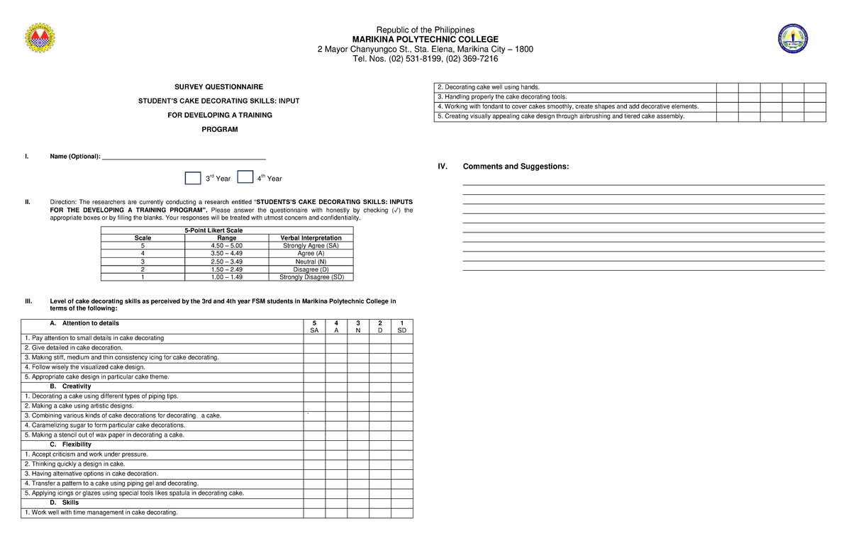 Landscape Questionnaire 1 1 - Republic of the Philippines MARIKINA ...
