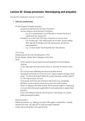 PSYC UN2640: Intro to Social Cognition Columbia UNY Study guide - PSYC ...