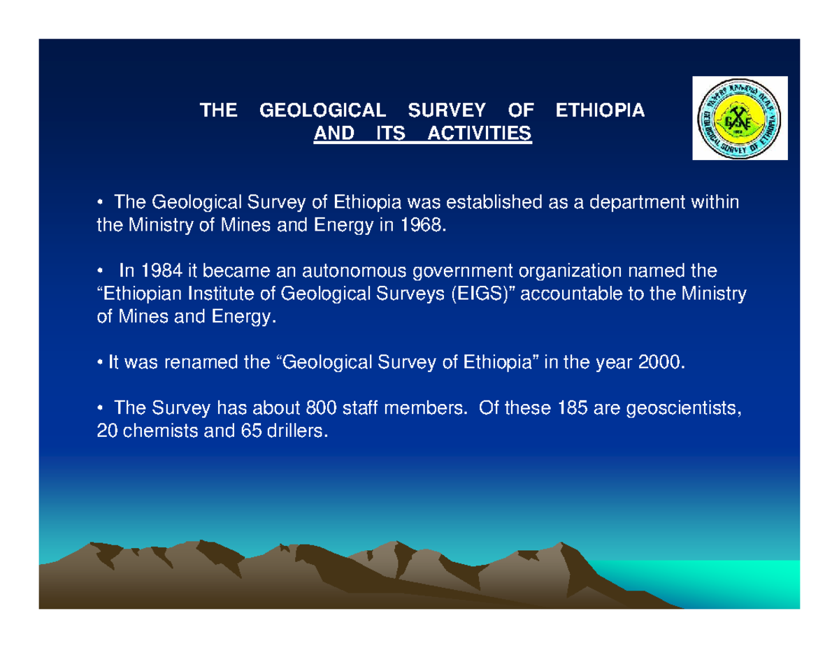 04 A. Abraham Geological survey of Ethiopia and its activities - THE ...
