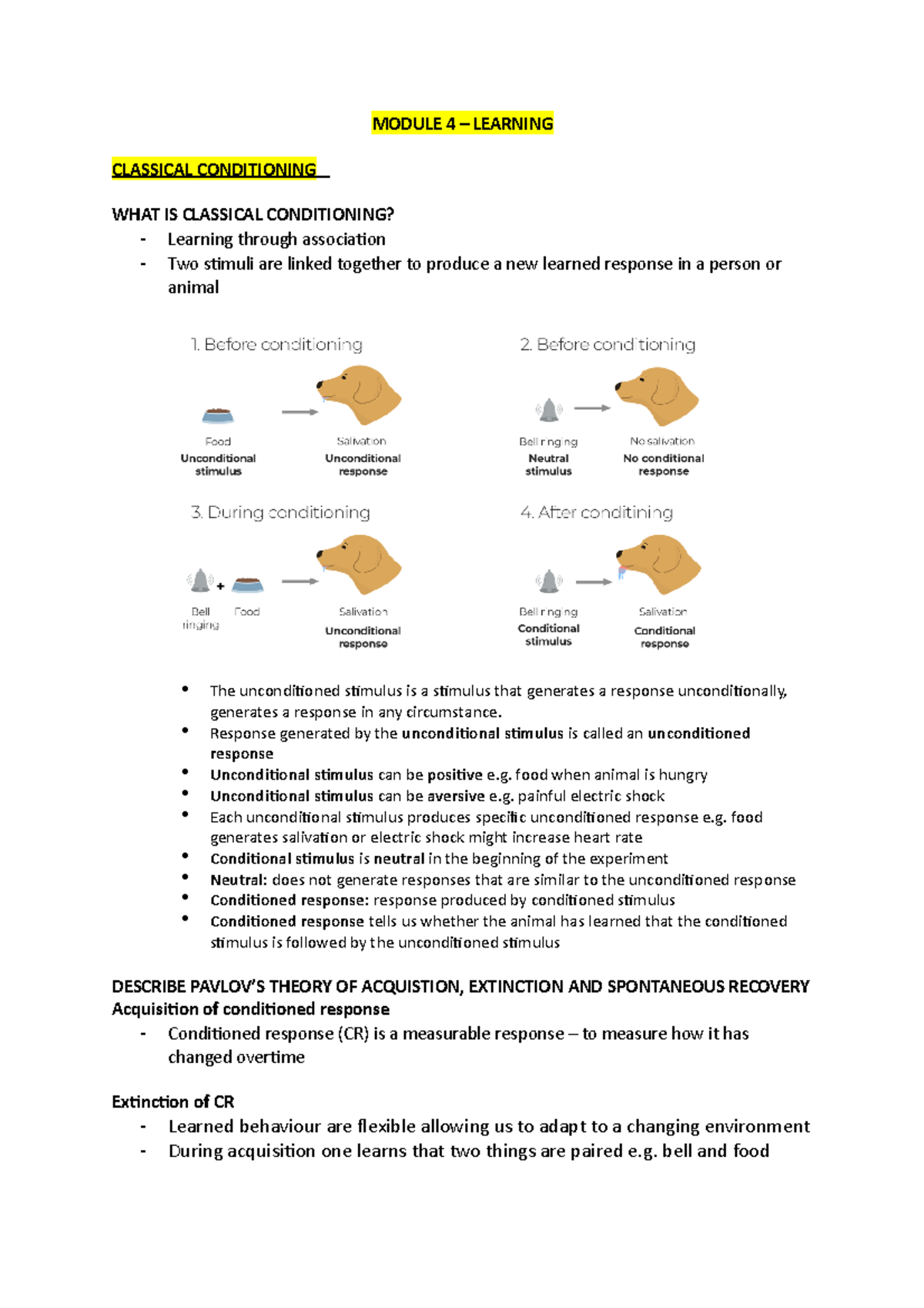 Module 4 Notes - psychology 1000 - Adelaide University - Studocu