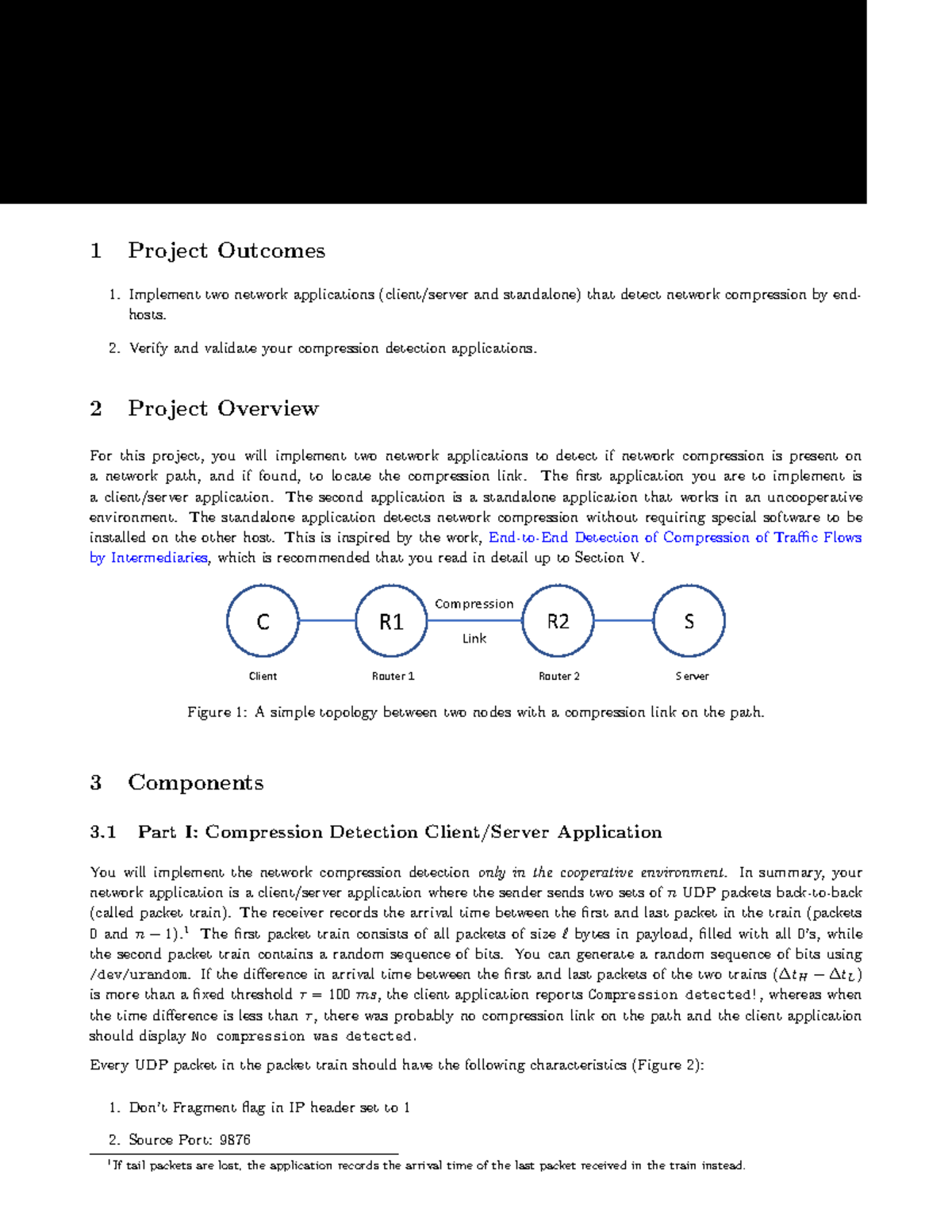 Assignment work - CS336 Computer Networks - Project Specification Fall ...