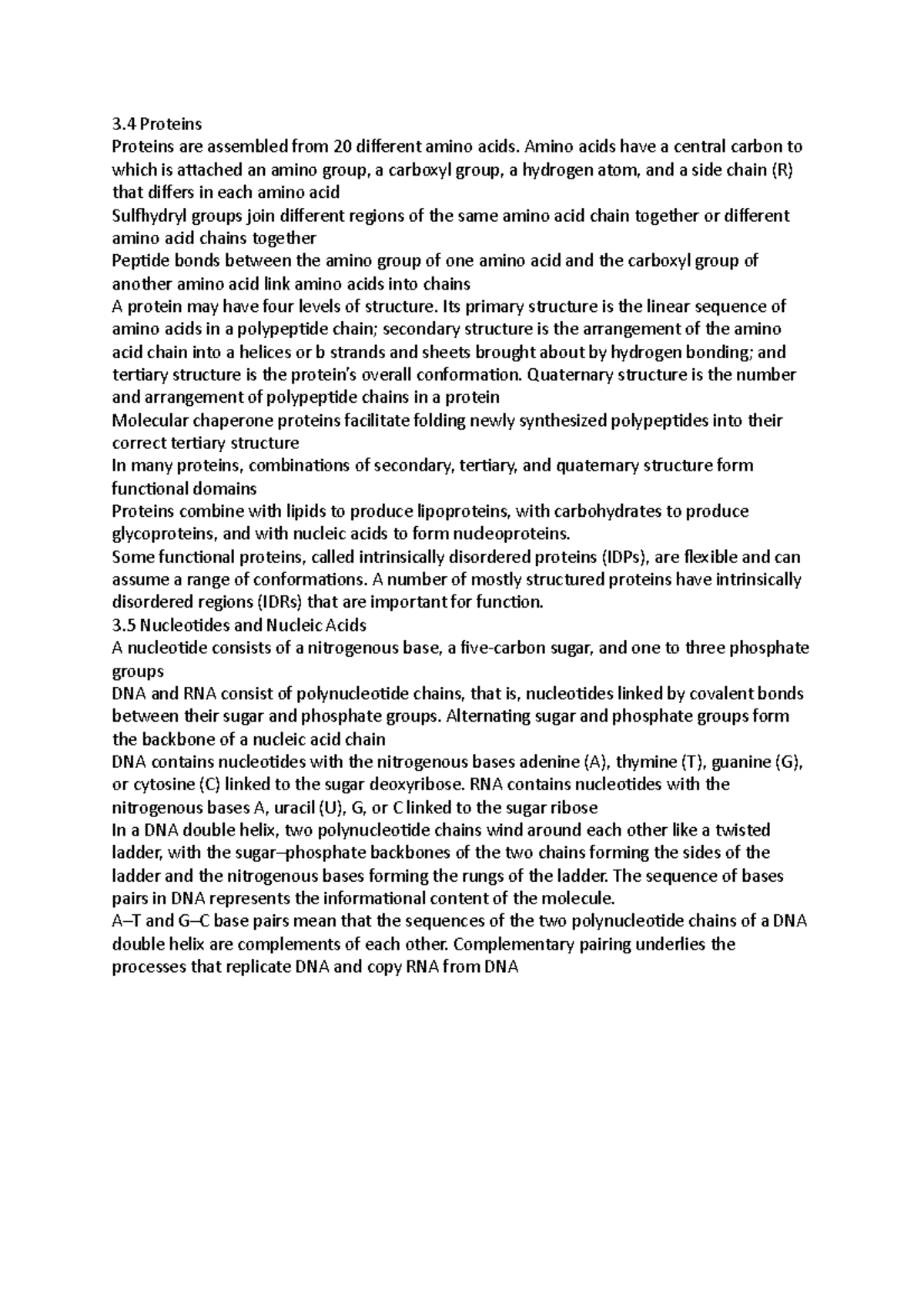 Ch 3 part 2 - chapter 3 part 2 end of review. - Biology: The Dynamic ...