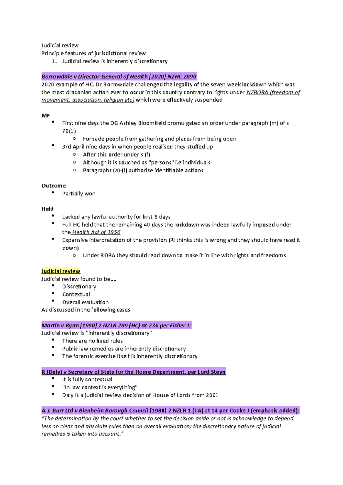 Procedural impropriety - Judicial review Principle features of ...