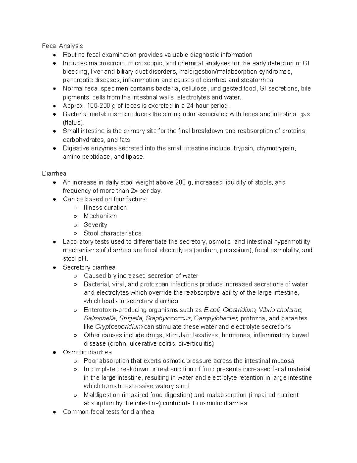 Cm para fecalysis - Fecal Analysis Routine fecal examination provides ...