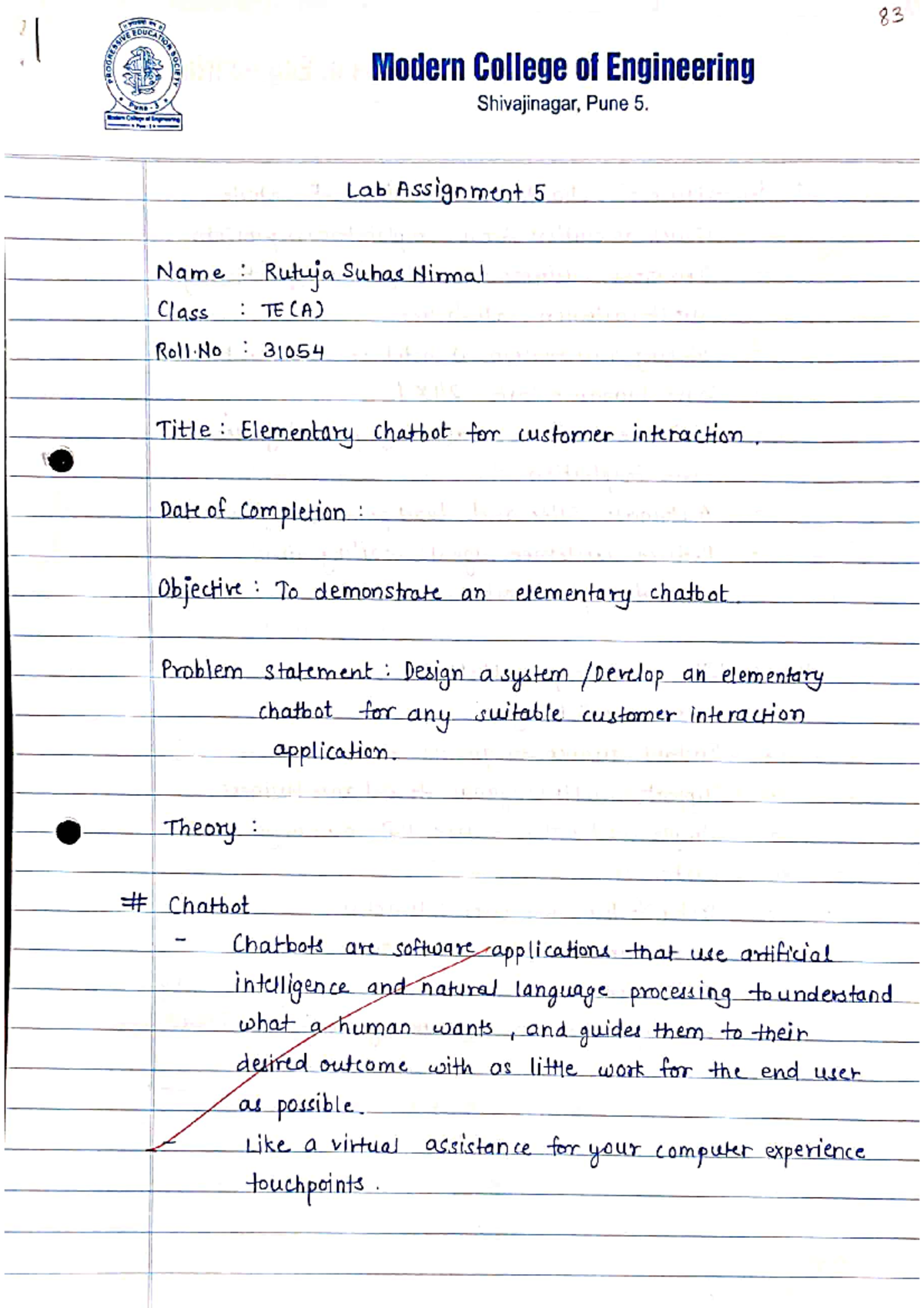 31054 AI 5 Writeup - AI lab assignment - Artificial Intelligence and ...
