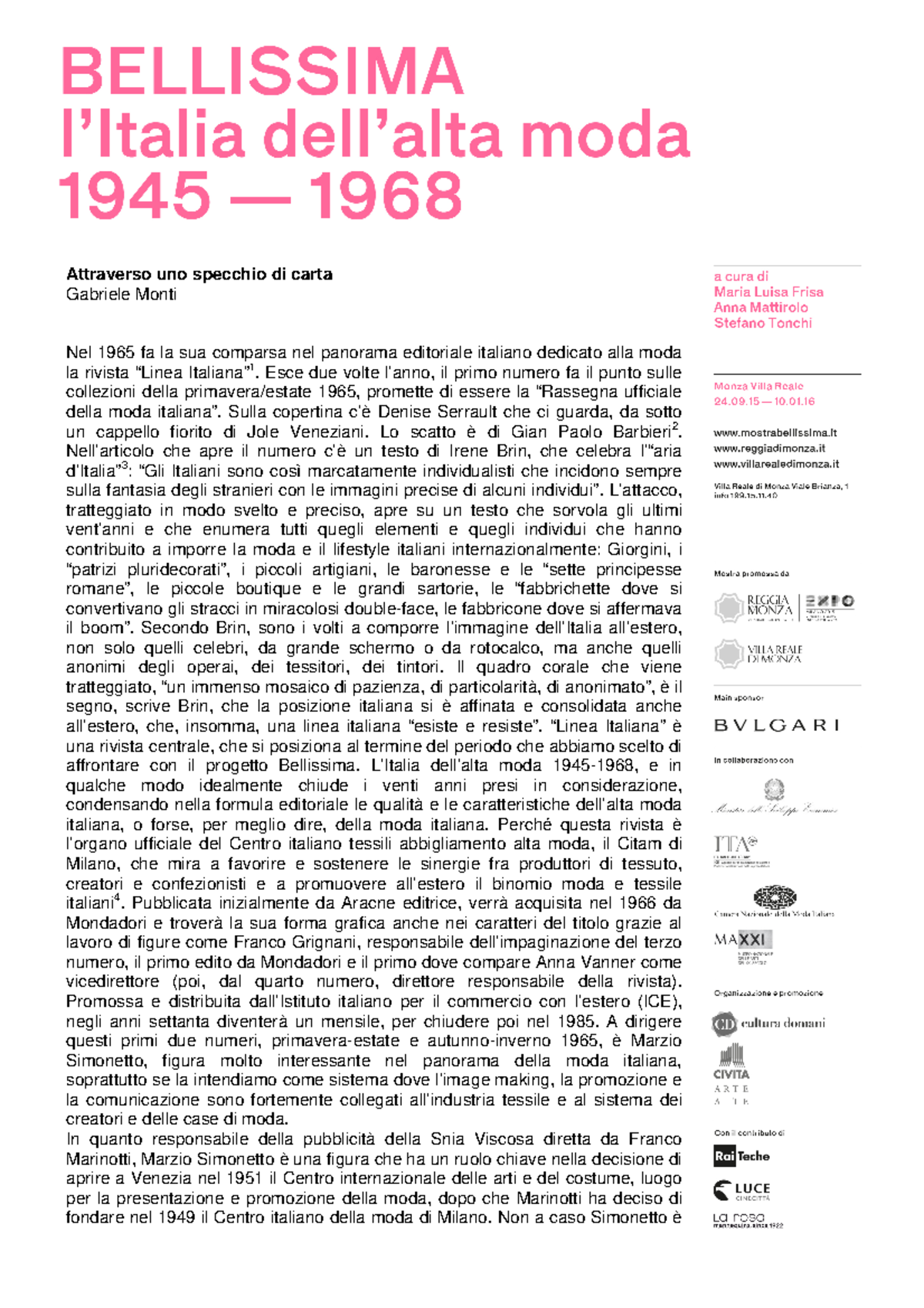 Riviste di moda - Attraverso uno specchio di carta Gabriele Monti Nel ...