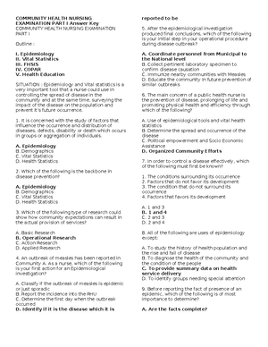 CHN overview 113 2021 - COMMUNITY HEALTH NURSING UNIT 1 – CHN: An overview A. COMMUNITY ...