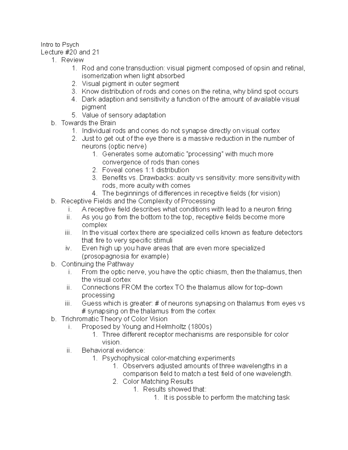 Intro to Psych Classes 20 and 21 - Intro to Psych Lecture #20 and 21 1 ...