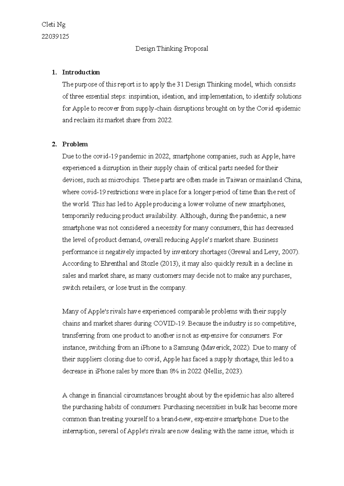 Design Thinking Proposal - 22039125 Design Thinking Proposal ...