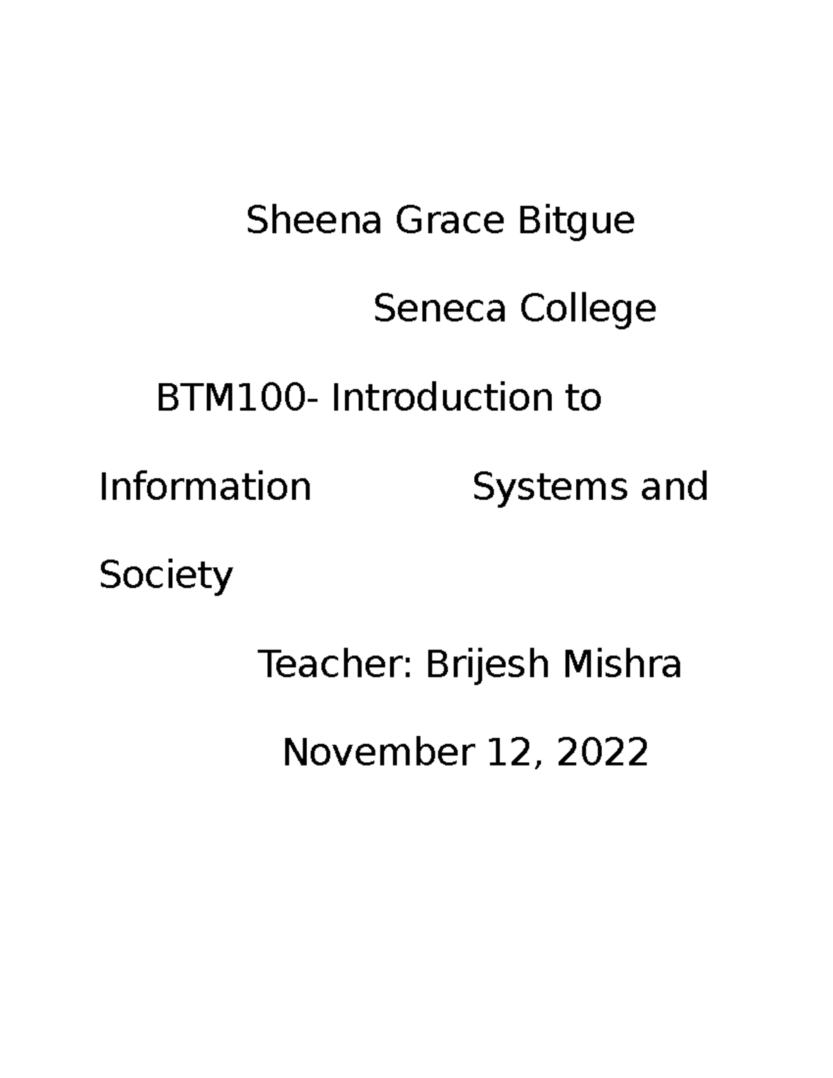 Individual Assignment - Systems and Society - Sheena Grace Bitgue ...