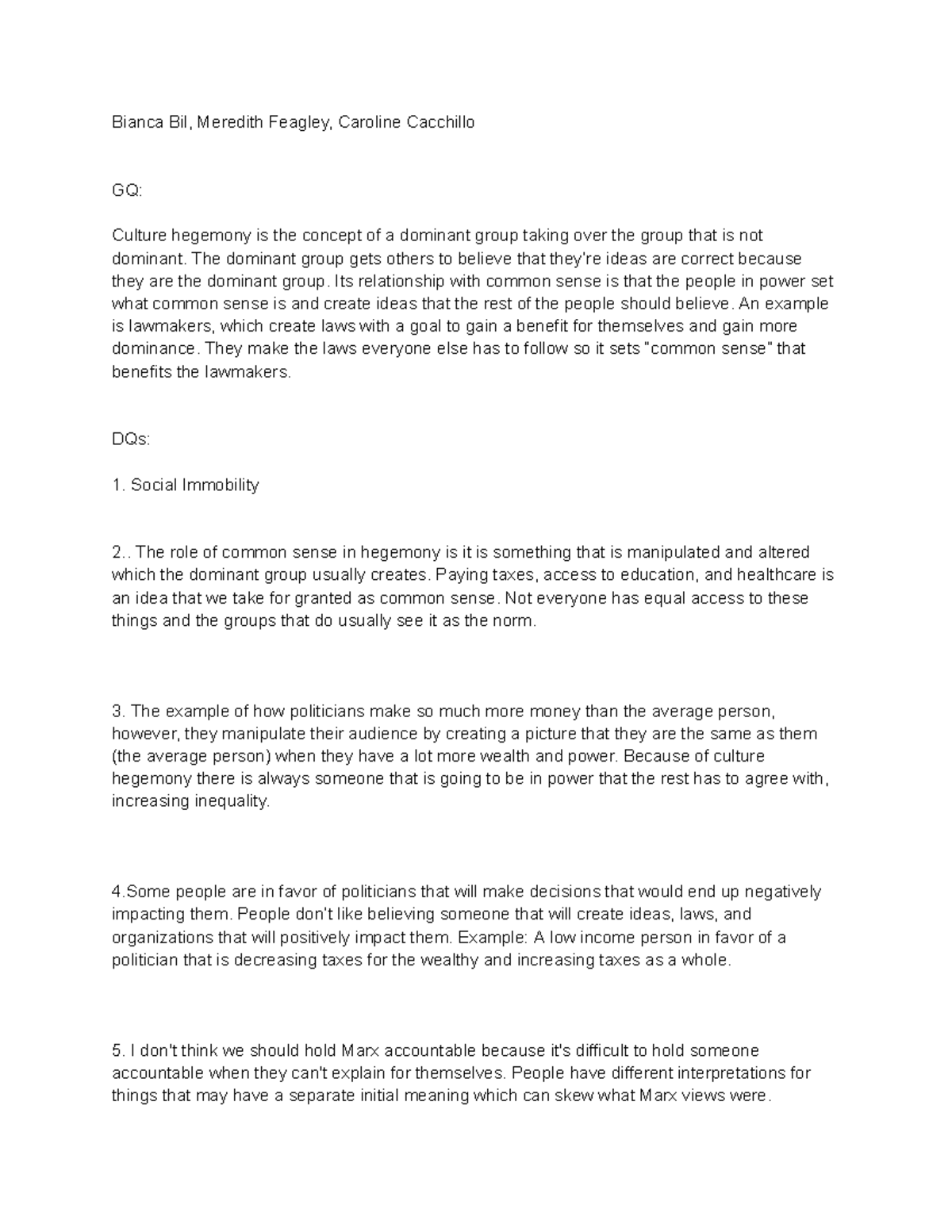 Culture Hegemony - Bianca Bil, Meredith Feagley, Caroline Cacchillo GQ ...