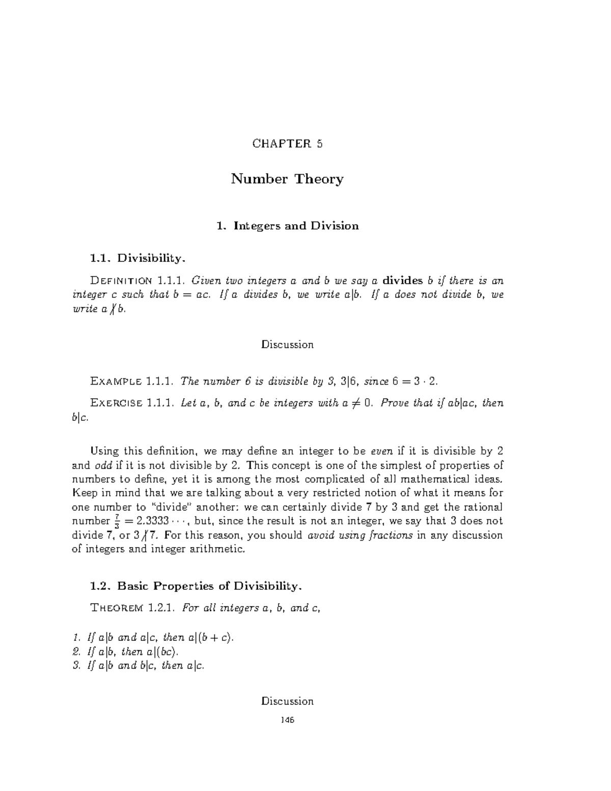 Divisibilityy - math - CHAPTER 5 Number Theory Integers and Division Divisibility. Definition 1. ...