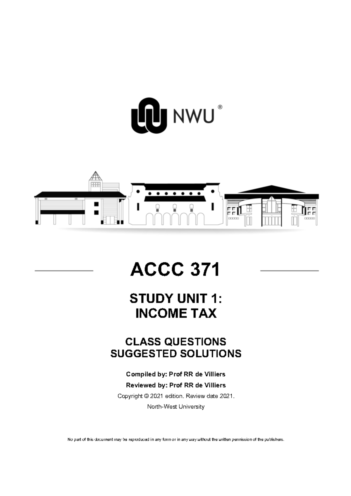 SU1 - Inocme tax - Class Questions - Suggested Solutions - Part 1 - 4 ...