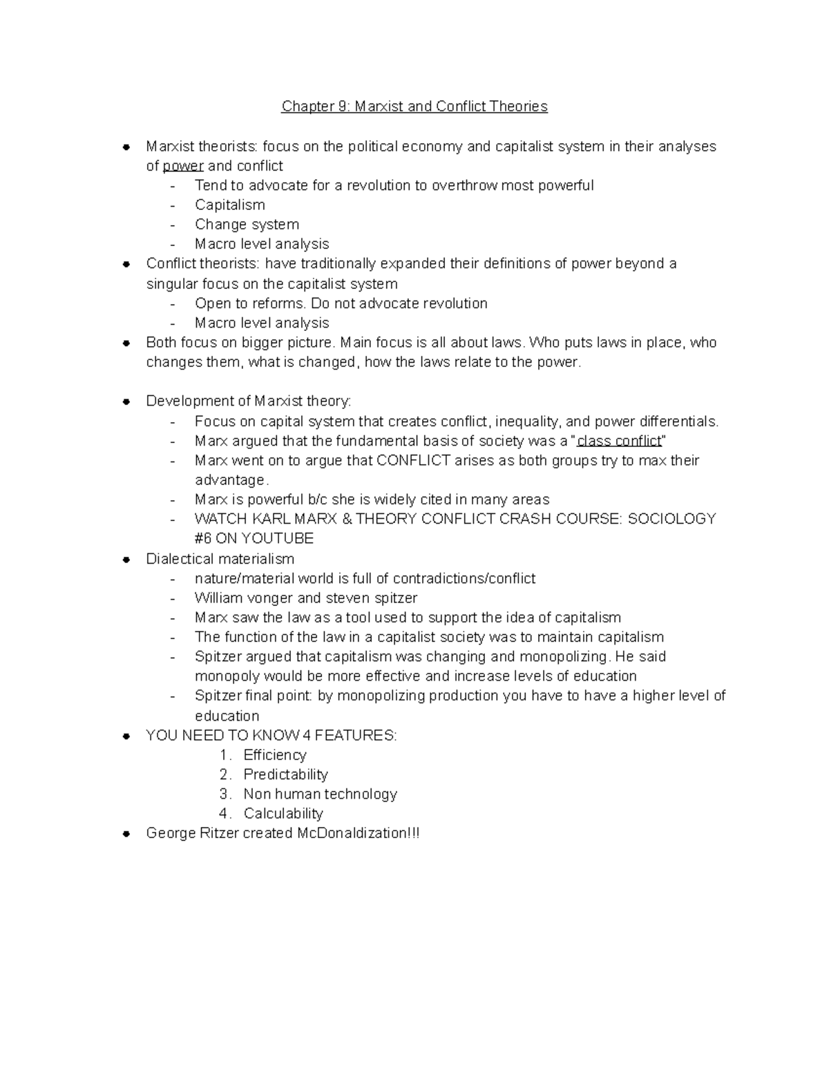 Social deviance chpt 9 - Lecture notes chapter 9 - Chapter 9: Marxist ...