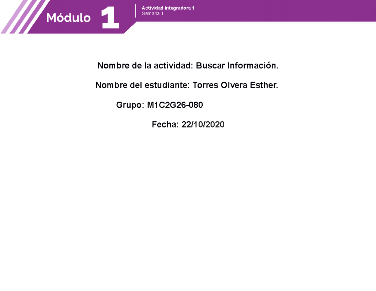 Torres Olvera Esther M01S1AI1 - Nombre de la actividad: Buscar ...