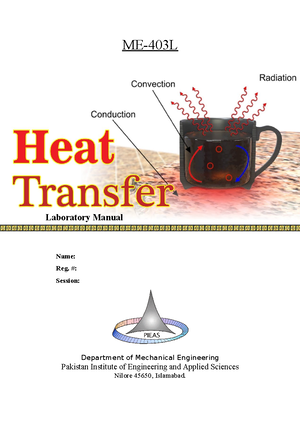 Ex 1 - assignment - Heat Transfer Lab Lab Report Experiment # 01 Study ...