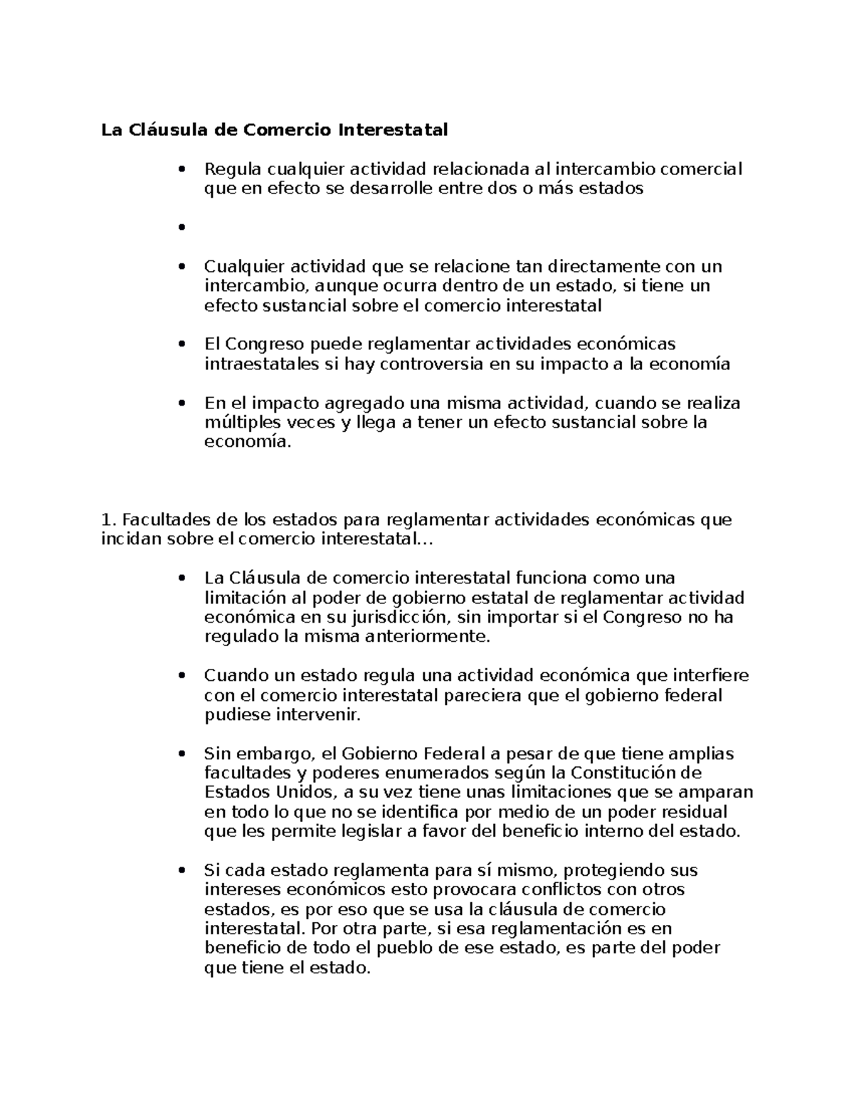 La Cláusula de Comercio Interestatal - La Cláusula de Comercio ...