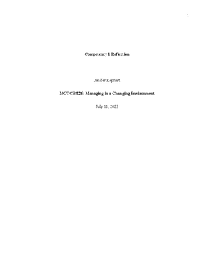 Strong comp1 HRDesign Decisions - ORGCB/535 v Competency 1: Competency Assessment – HR Design ...
