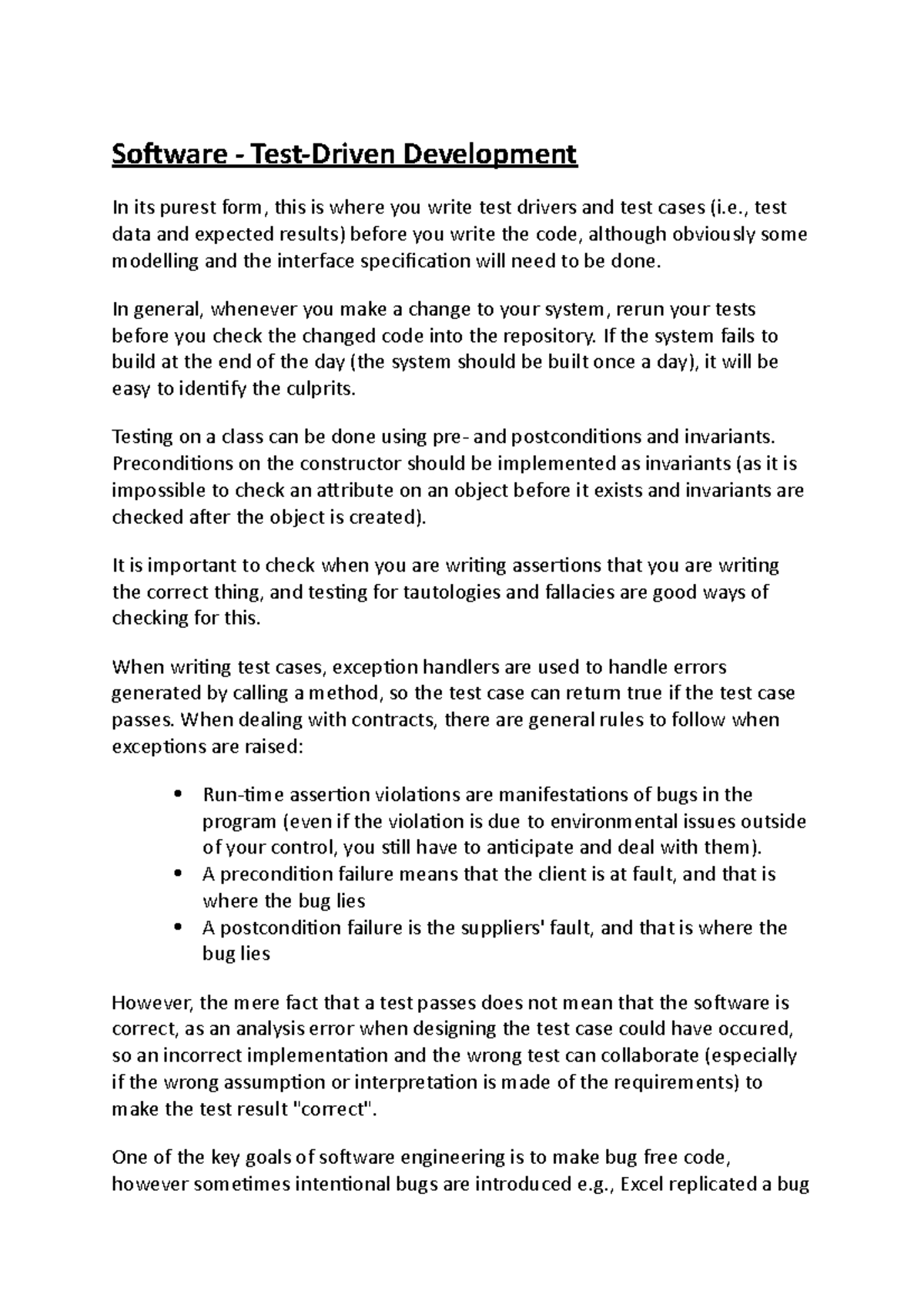 Software - Test-Driven Development - , test data and expected results ...