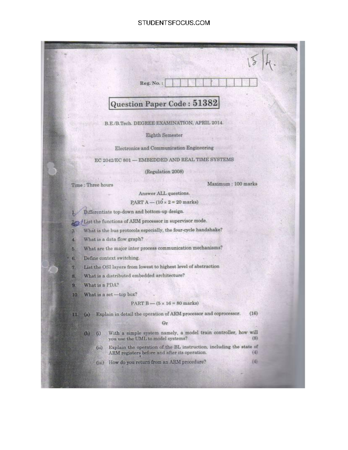 U106734 - An embedded system is an electronic system that are designed ...