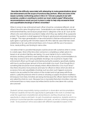 Practicum Paper - Practicum Paper CRIM 5465 Dr. Harvey McMurry North ...