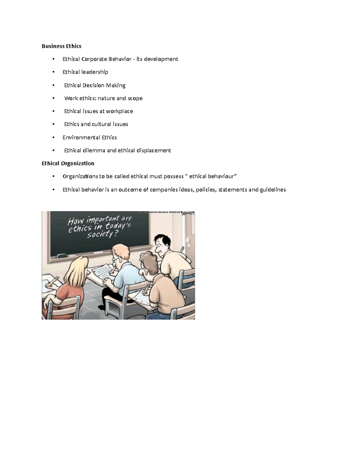 Business Ethics - Business Ethics Ethical Corporate Behavior - its ...
