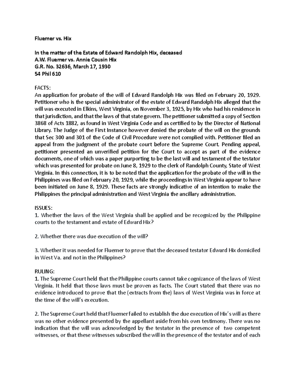 Fluemer vs Hix - Flumer vs. Hix - Fluemer vs. Hix In the ma3er of the ...