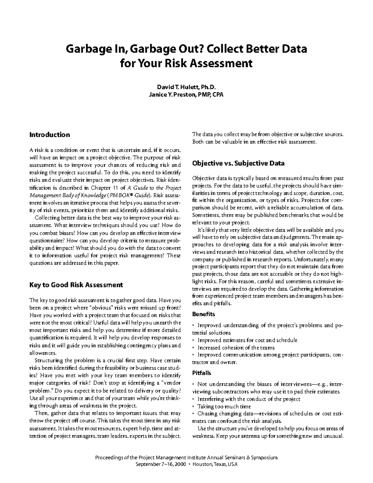 Garbage in Garbage Out - This is about the case study - Introduction A ...