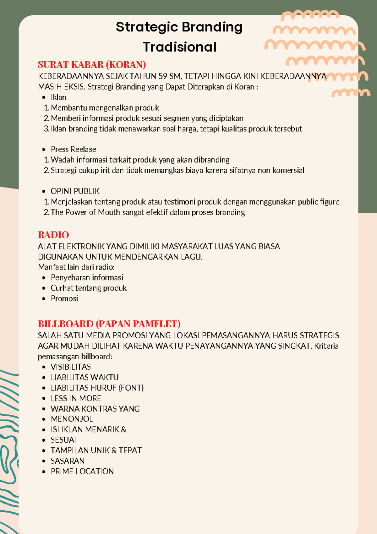 Strategic Branding - Tradisional - Iklan Membantu mengenalkan produk ...