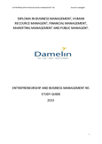 EBM N5 - Entrepreneurship and business management - Studocu