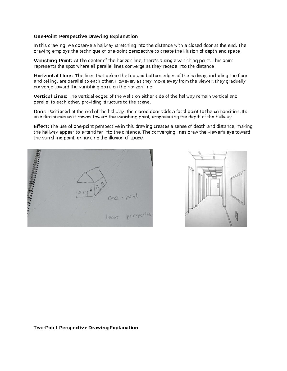 Art mejia - asad - One-Point Perspective Drawing Explanation In this ...