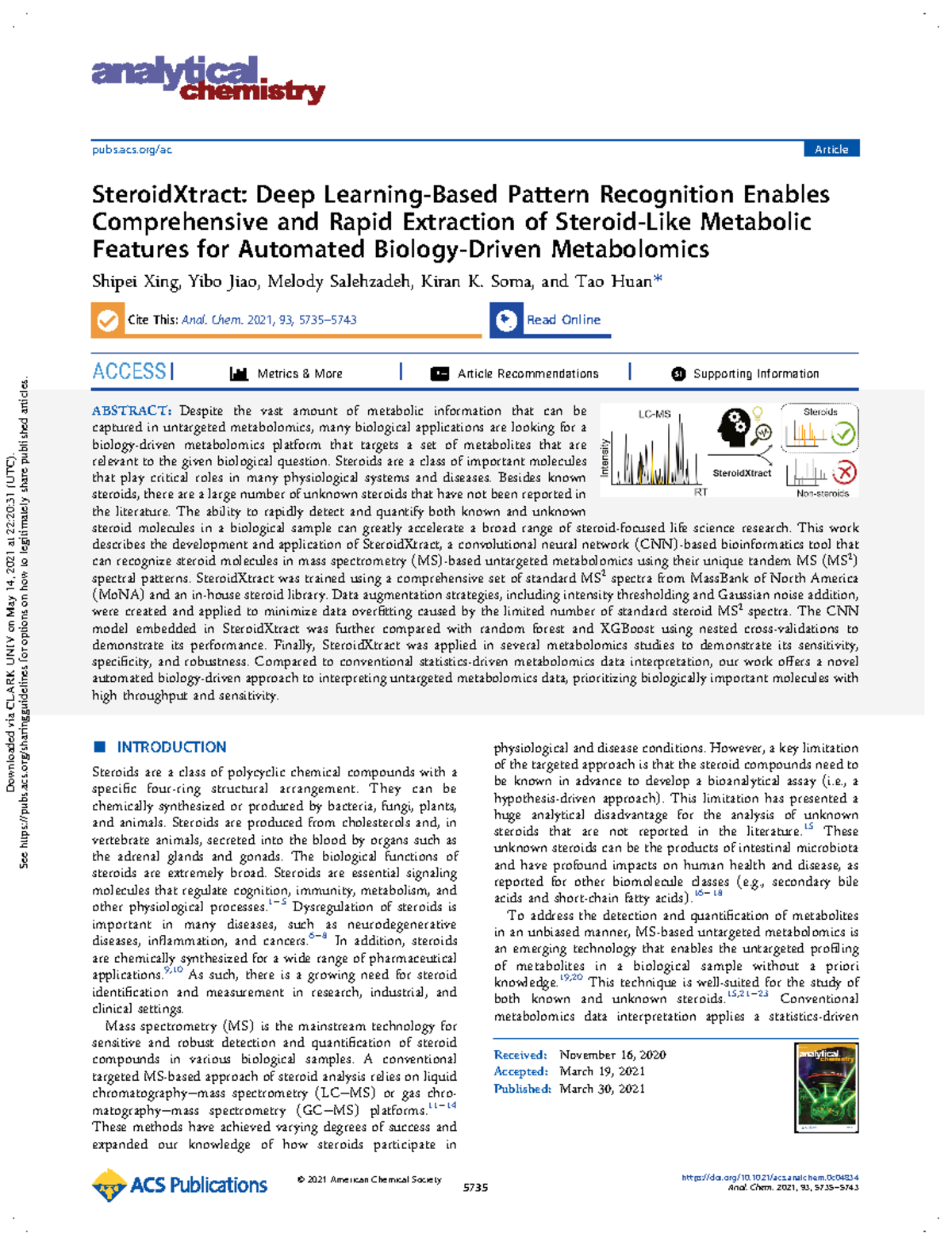 Steroid Xtract Deep Learning-Based Pattern Recognition Enables Comprehensive and Rapid ...